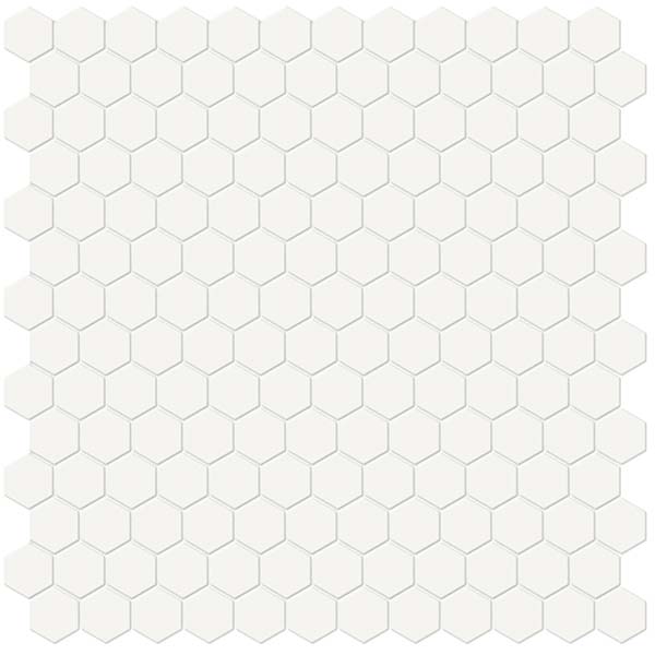Tesoro Soho - Canvas White Matte 1" Hex Mosaic