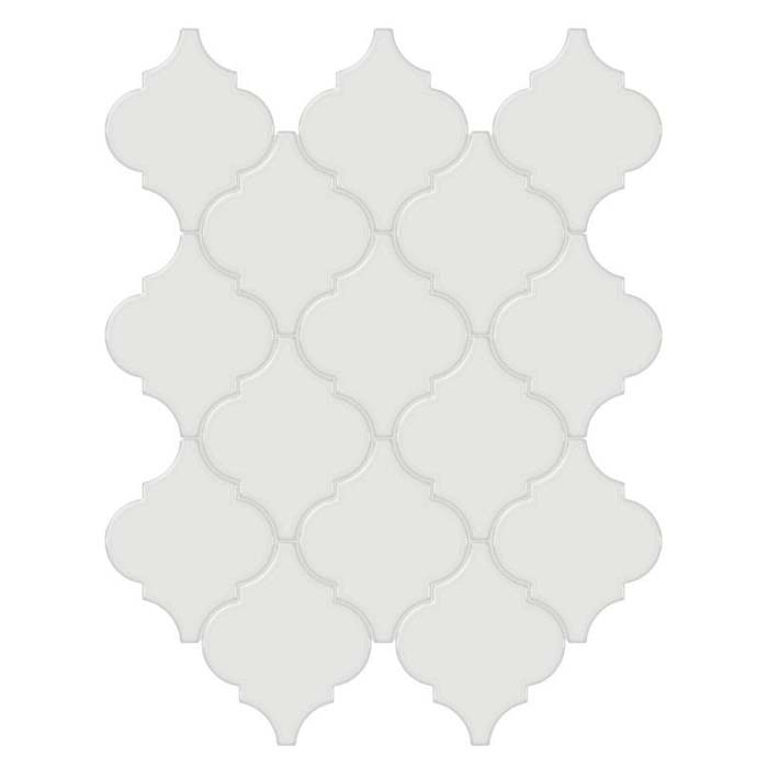 Tesoro Soho - Vintage Grey Arabesque Bevel Gloss Mosaic
