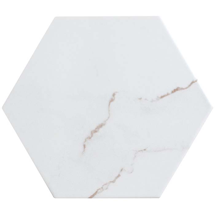 Zio Bismarck Palmer - Ghost White Hexagon Tile