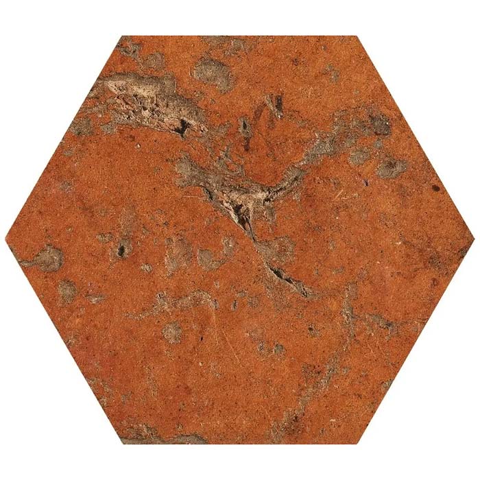 Tesoro Cotto Del Campiano - Rosso Siena Hex Porcelain Tile