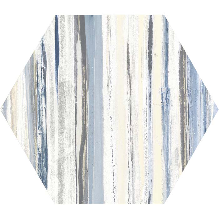 Tesoro Flow - Blue Hexagon Porcelain Tile