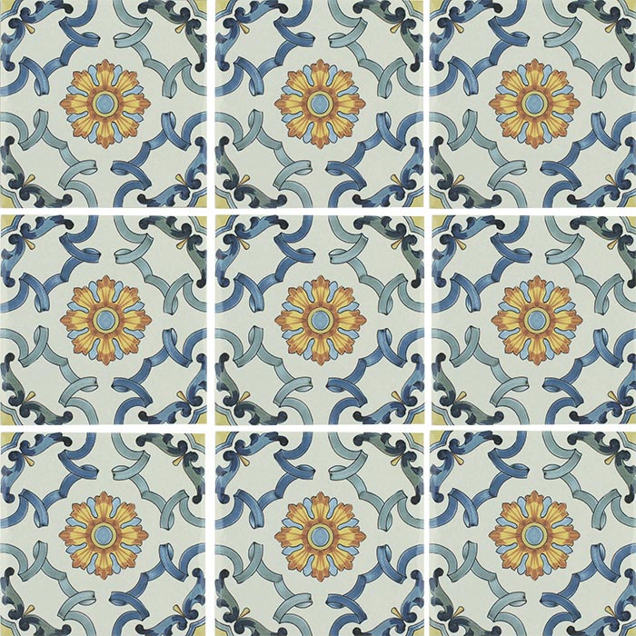 Tesoro Maioliche - 3 Porcelain Tile 6" x 6"