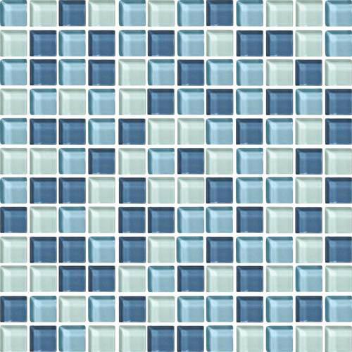 Daltile Color Wave - Winter Blues 1" x 1" Classic Blends