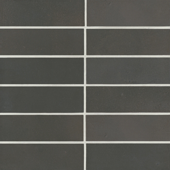 Bedrosians Celine - Black 2" x 6" Matte Porcelain Floor & Wall Tile