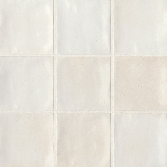 Bedrosians Celine - White 4" x 4" Gloss Porcelain Floor & Wall Tile