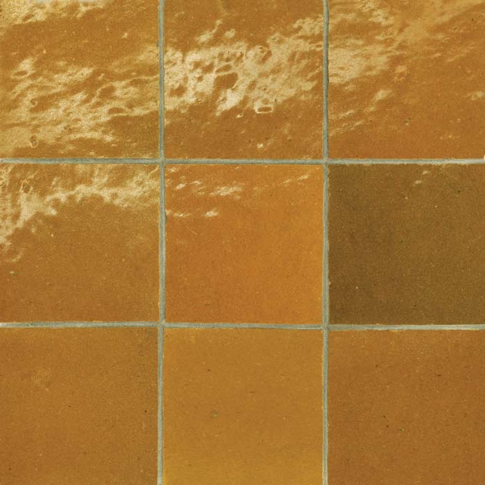 Bedrosians Zagora - Caramel 4" x 4" Glossy Zellige Field Tile