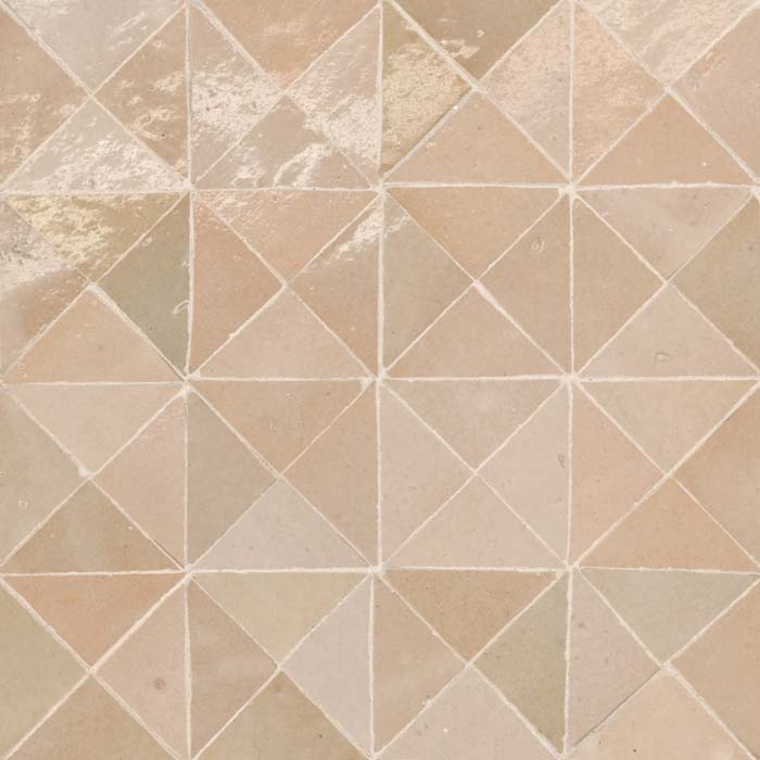 Bedrosians Zagora - Ivoire Triangle Glossy Zellige Mosaic Tile