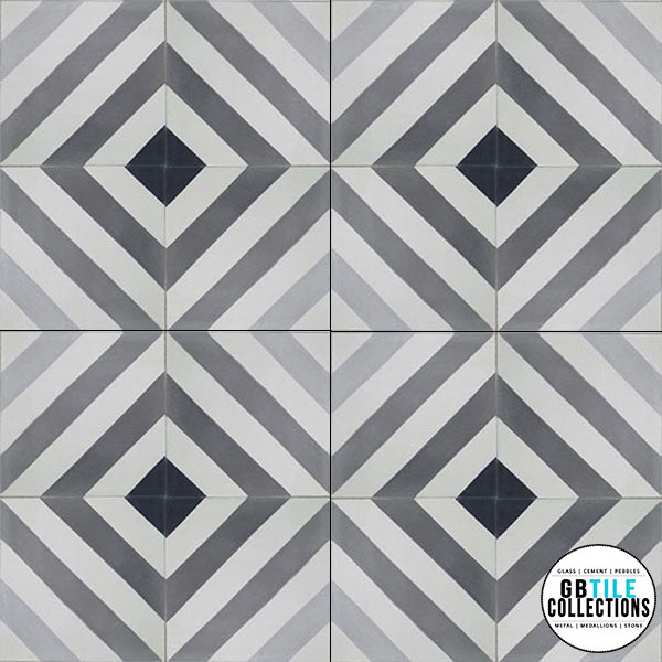 Original Mission - Diagonals 8" x 8" Cement Tile | GBTile Collections