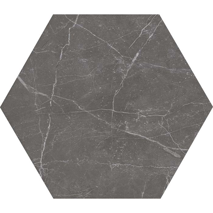 Emser Sterlina II - Asphalt 8" x 10" Porcelain Hexagon Tile