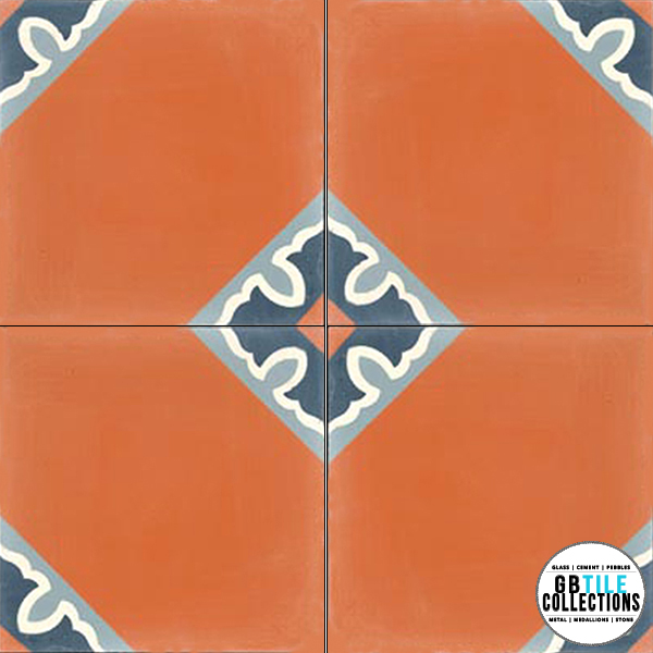 Original Mission - Colonial Double 8" x 8" Cement Tile | GBTile Collections
