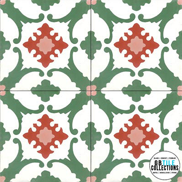 Original Mission - Alamo 8" x 8" Cement Tile | GBTile Collections