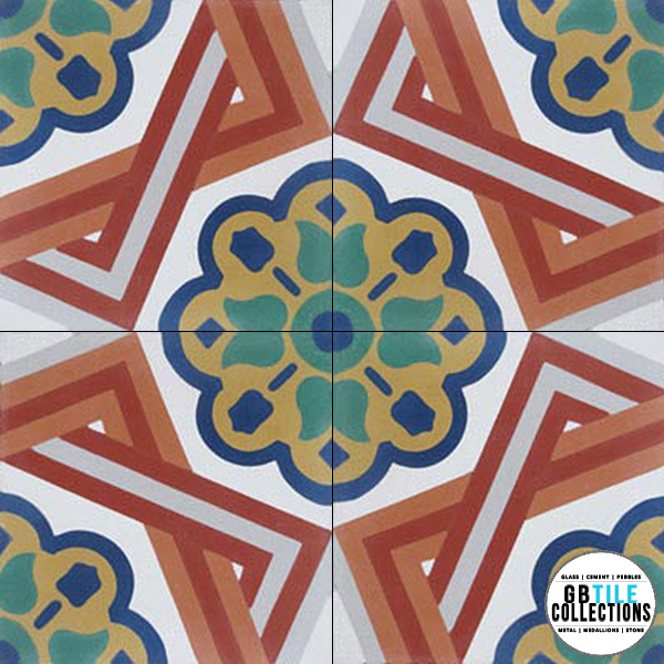 Original Mission - Tesoro 8" x 8" Cement Tile | GBTile Collections