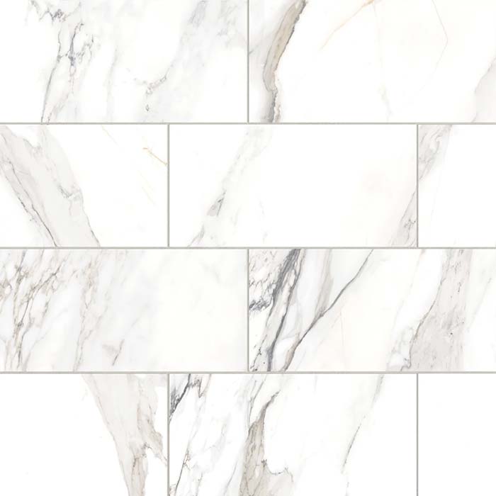 Bedrosians Prati - Calacatta Borghini Warm 12" x 24" Honed Porcelain ...