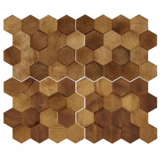 Wood Mosaic Tile Wall