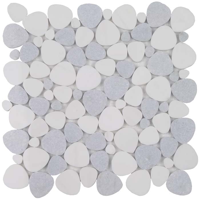 Tesoro Ocean Stones - Italian White Blue Celeste Sliced Marble Polished ...