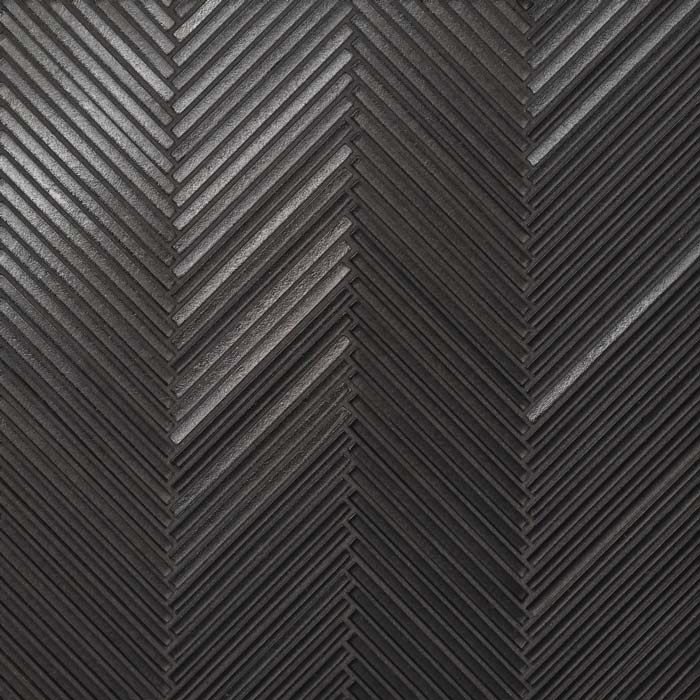 Bedrosians Kaikos - Brown Skinny Chevron Glass Mosaic