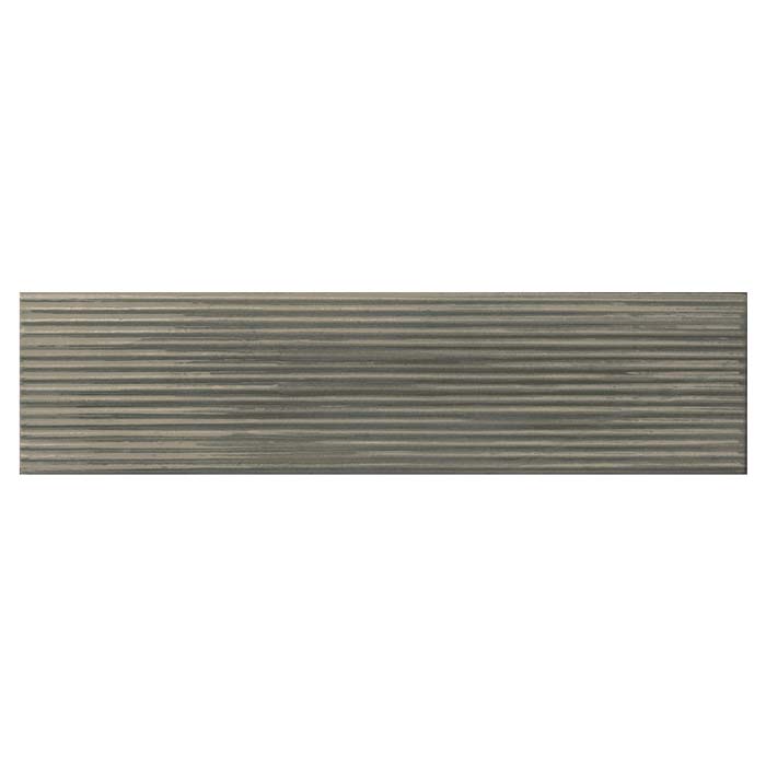 Zio Groove - Jam Grey 3" x 12" Glossy Porcelain Tile