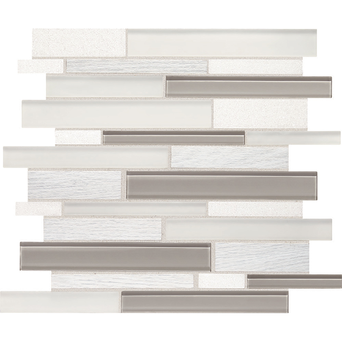 Daltile Idyllic Blends - Tranquil Snow Linear Random Mosaic