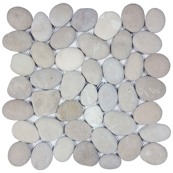 Tesoro Ocean Stones - Classic Tan Pebble Mosaic