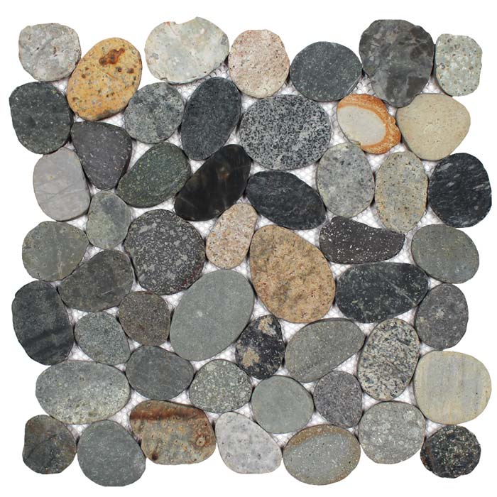 Tesoro Ocean Stones - Java Sliced Pebble Mosaic