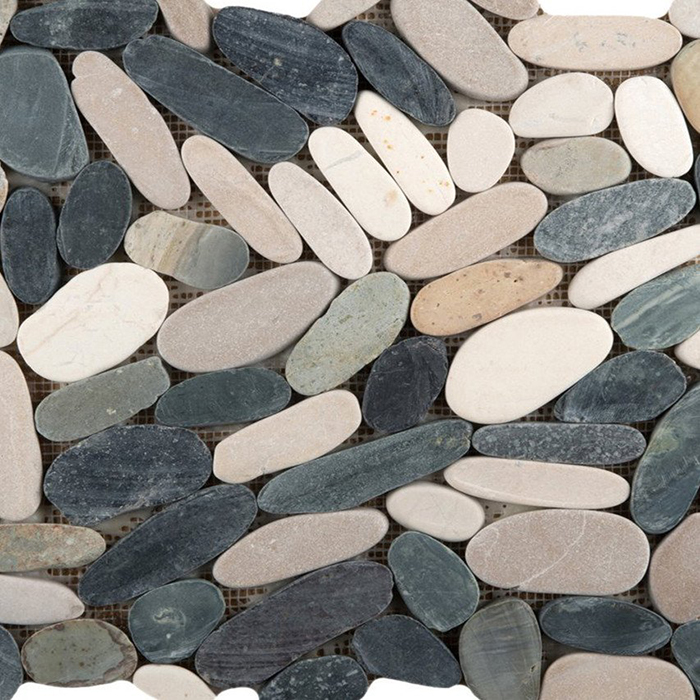 Emser Venetian - 4 Color Blend Flat Pebble Mosaic