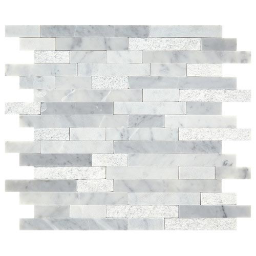 Daltile Minute Mosaix - Carrara White Random Linear Groutless Mosaic