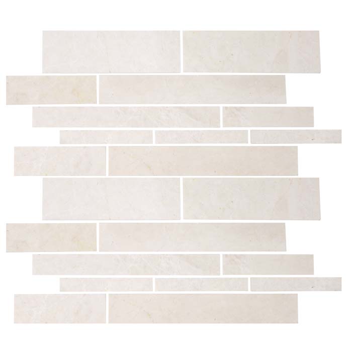 Tesoro Ice Beige - Beige Honed Random Linear Stone Mosaic