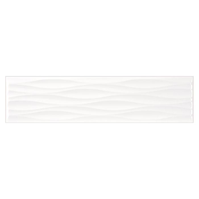 Tesoro Krea - Artic 4" x 16" Ripple Glossy Wall Tile