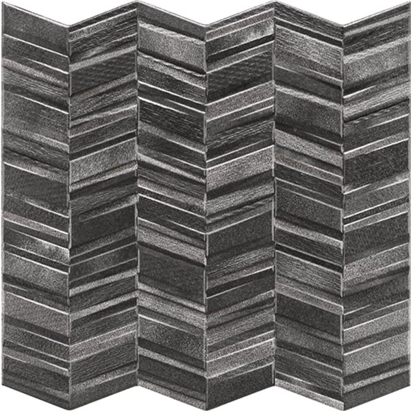 Tesoro Chevron - 3D Black Tile