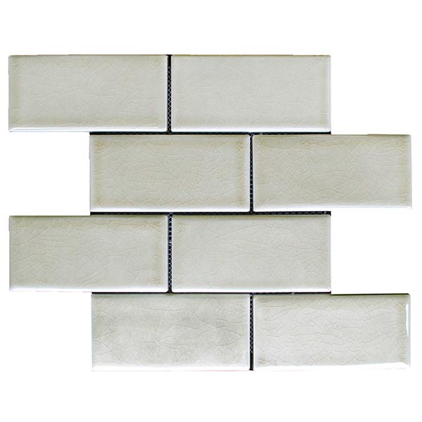 Soci Chateau Bricks - Cappuccino Crackle 3" x 6" Brick Mosaic