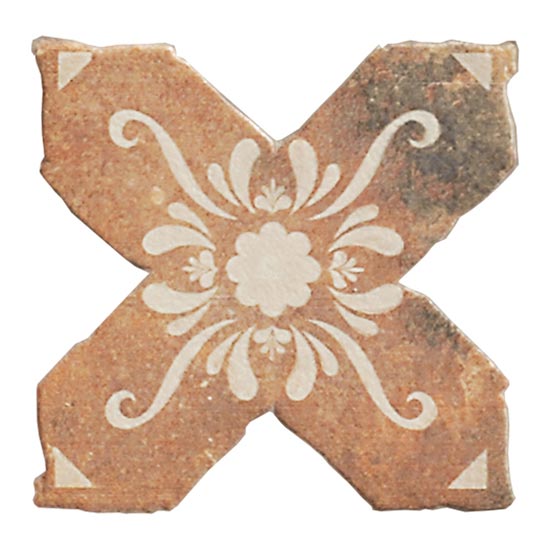 Soci Terra Cotta - Cross Pattern 6" x 6" Porcelain Tile