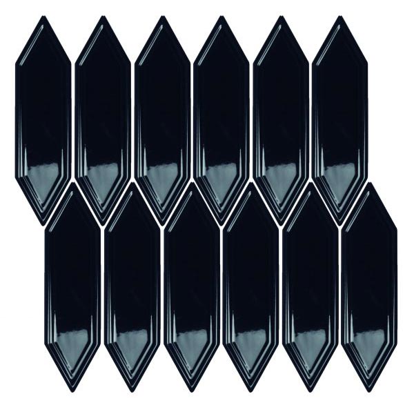 Soci Hampton - 2" x 7" Onyx Picket Ceramic Mosaic