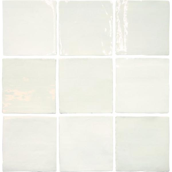 Soci Fado - 5" x 5" White Field Ceramic Tile