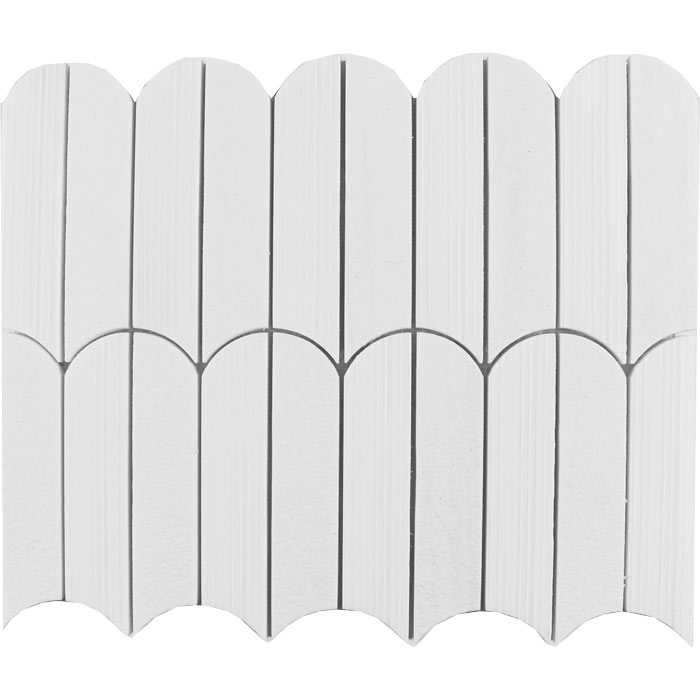 Tesoro Showtime - Dolomite Sandblasted & Ridged Waterjet Mosaic