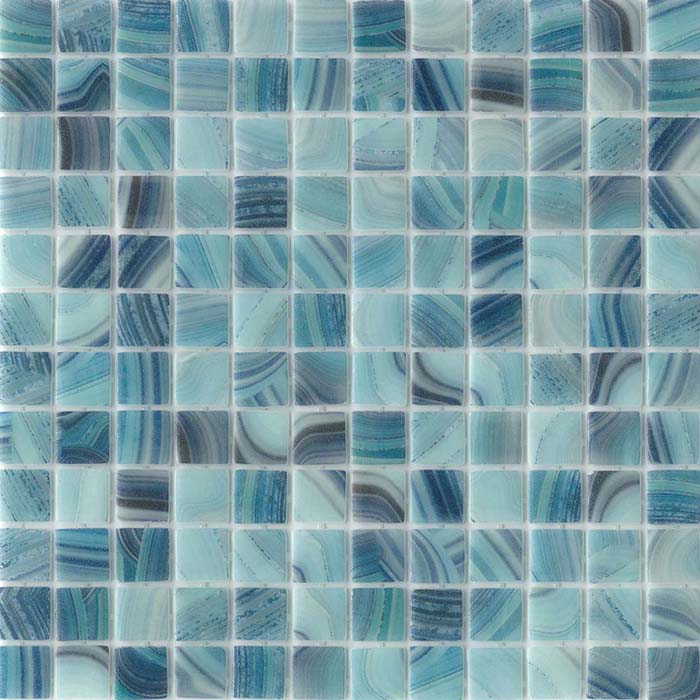 Emser Waterlace - Gau 1" x 1" Glass Mosaic