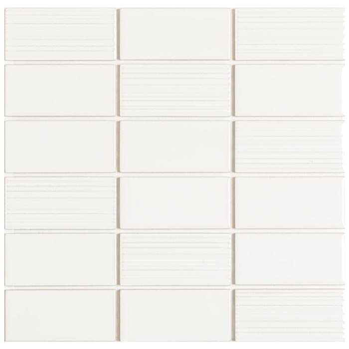 Emser Nagara - White Gloss Ceramic Mosaic