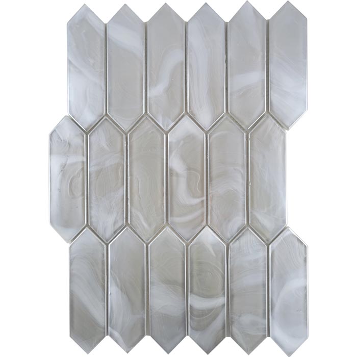Emser Splash - Silver Picket Glass Mosaic