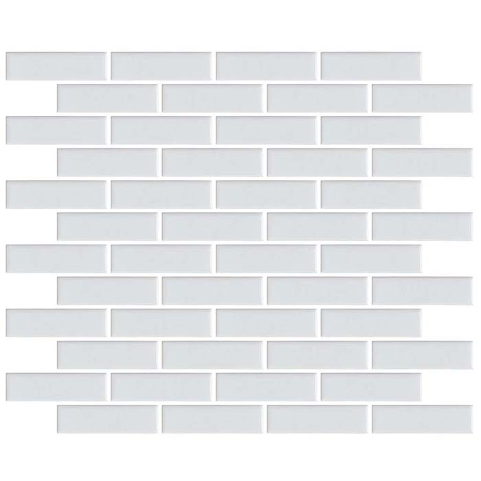 Emser Savvy - White 1" x 3" Offset Porcelain Mosaic