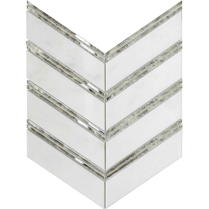 Emser Intrigue - Chevron Mirror 12" x 12" Mosaic