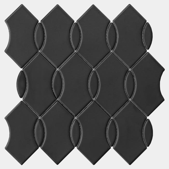 Emser Mythos - Black Wave Ceramic Mosaic