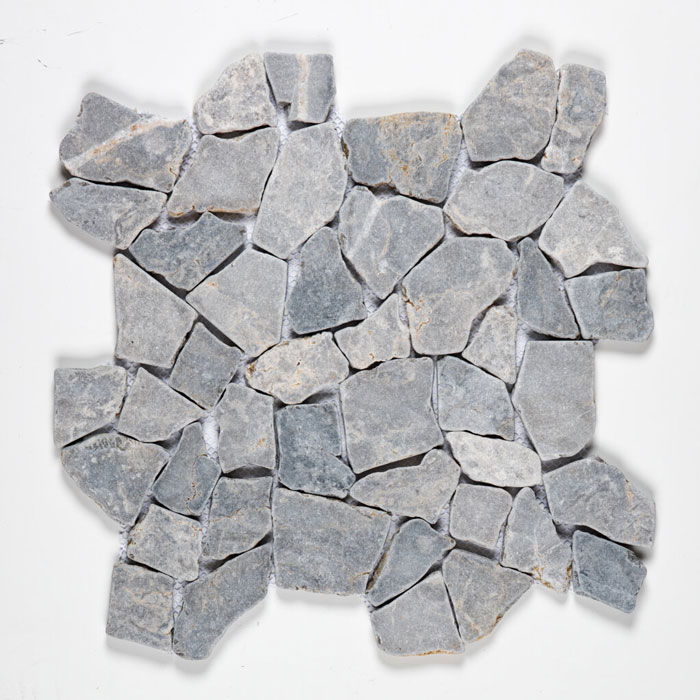 Marble Chip Pebbles - Aberdeen Grey 12" x 12" Mosaic