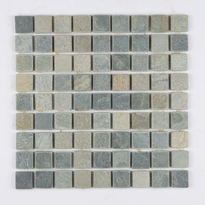 Tumbled Stone Squares - Camo 1" x 1" Mosaic
