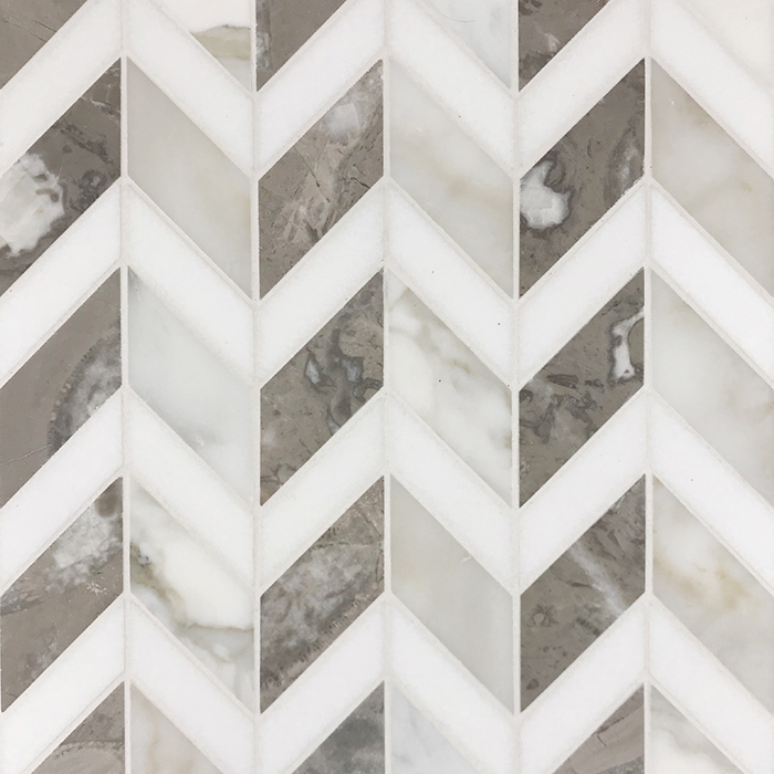 Chevron Stone Mosaics - CH-11
