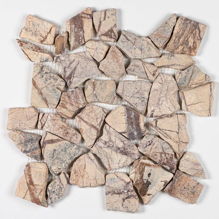 Marble Chip Pebbles - Forest Brown 12" x 12" Mosaic
