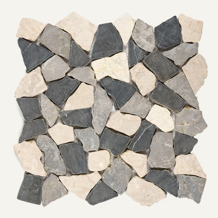 Marble Chip Pebbles - Fresco 12" x 12" Mosaic