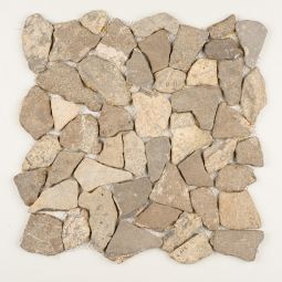 Marble Chip Pebbles - Golden Emperador 4" x 12" Interlocking Border