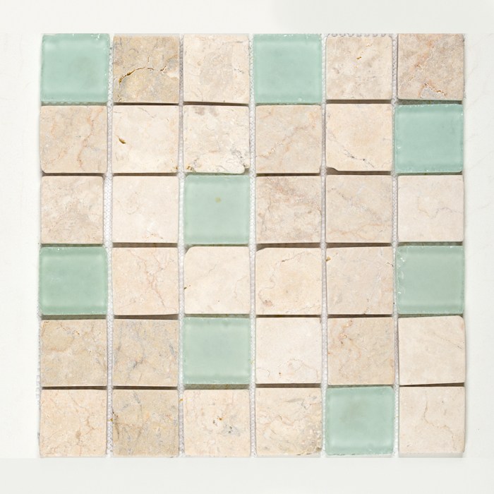 Sea Glass Pebbles Tide Pool 12 X 12 Mosaic