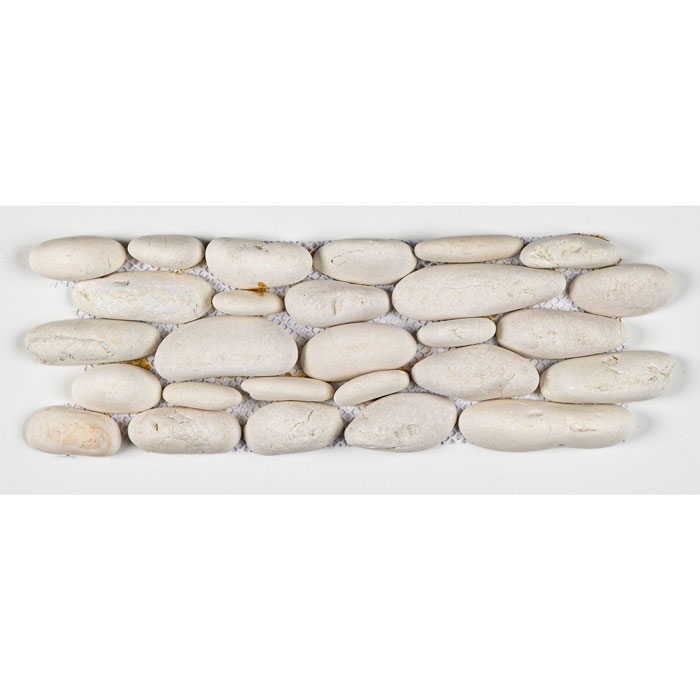Natural River Pebbles - White Timor 4" x 11" Standing Stone